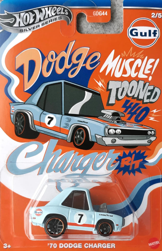 Hot Wheels Tooned Gulf '70 Dodge Charger— Elli Madelli